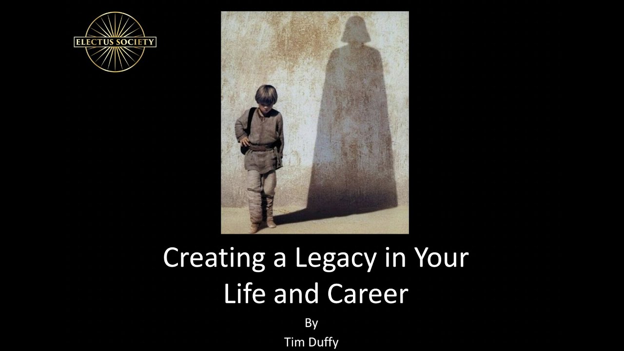 Level 2 Training 8 - Creating a Legacy for Your Life and Career - YouTube