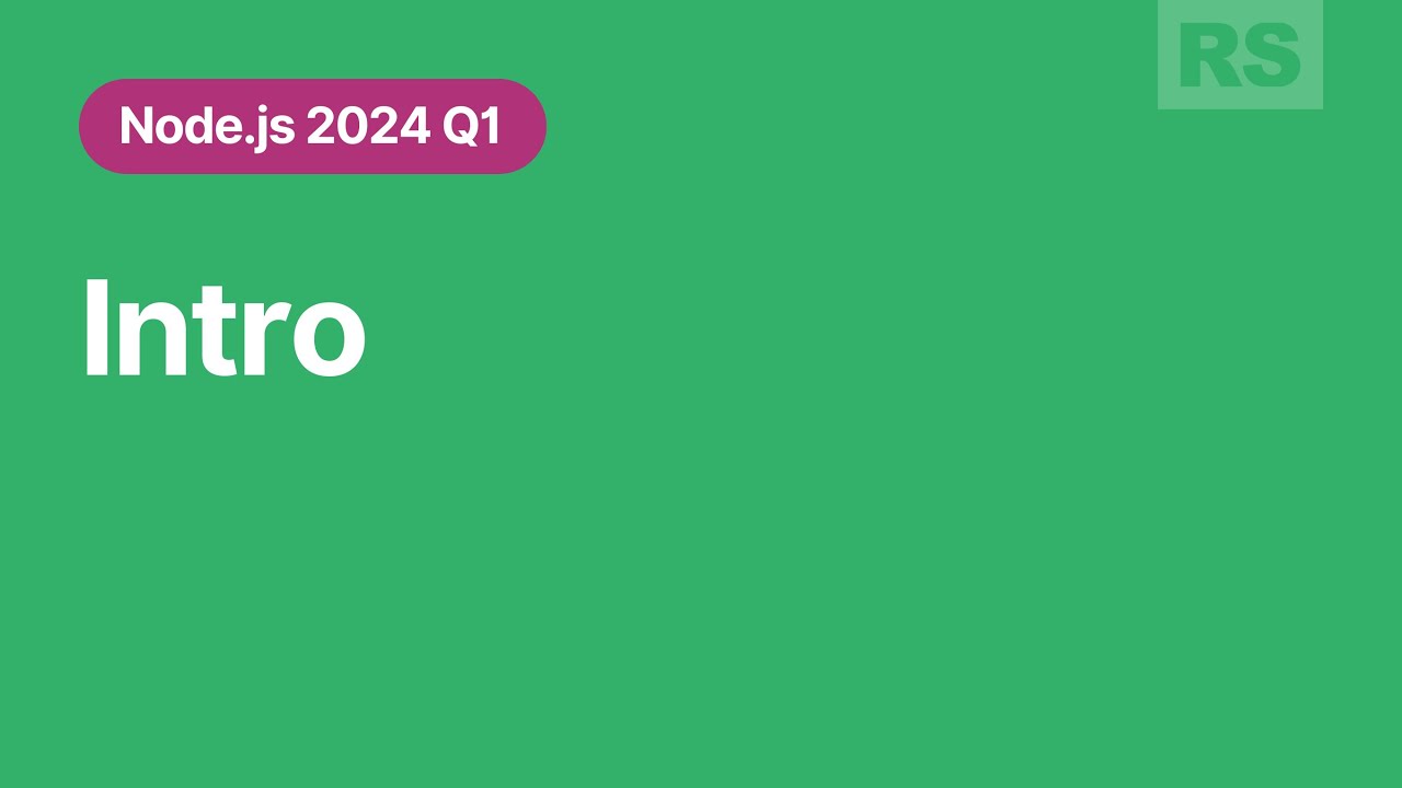 [Node.js 2024 Q1] Course intro - YouTube