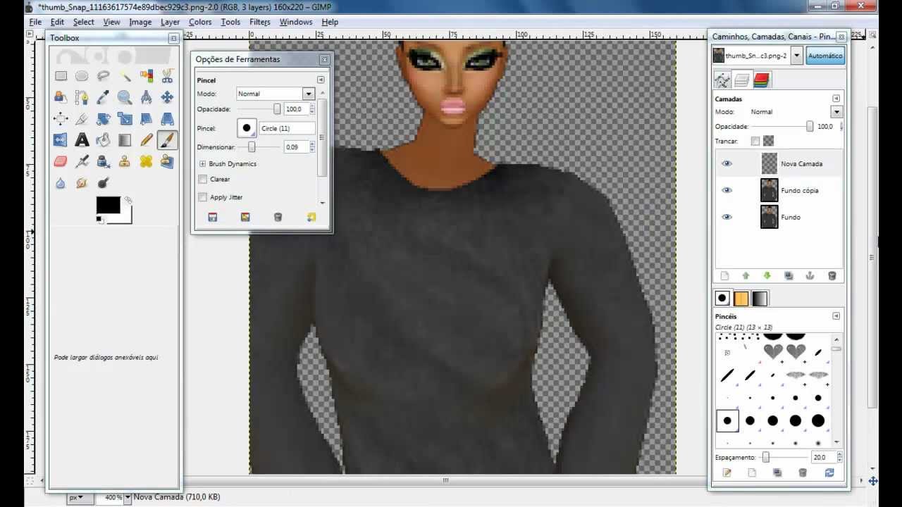 Edit Hair IMVU Tut - GIMP (1/2) - YouTube