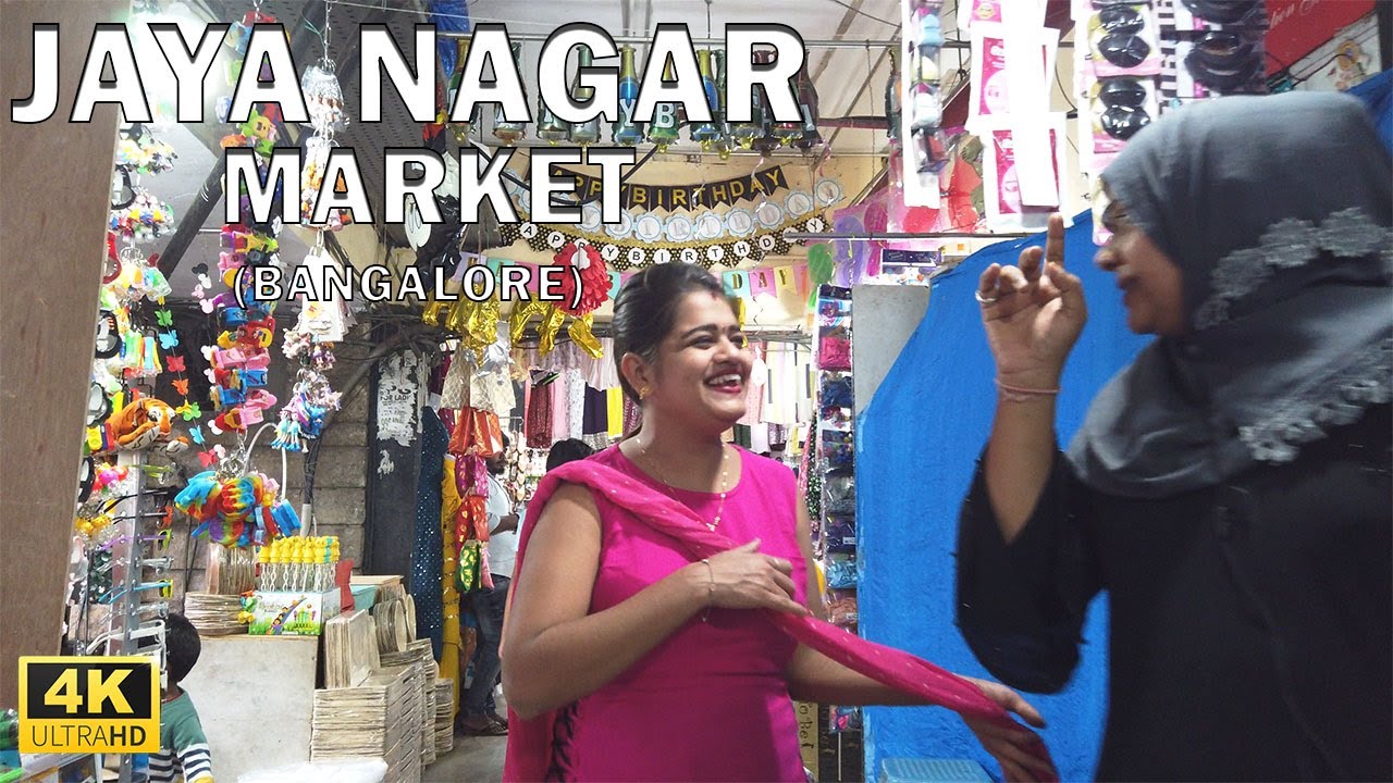 UNSEEN WALK from JAYA NAGAR MARKET, BANGALORE, IN [4K] - YouTube