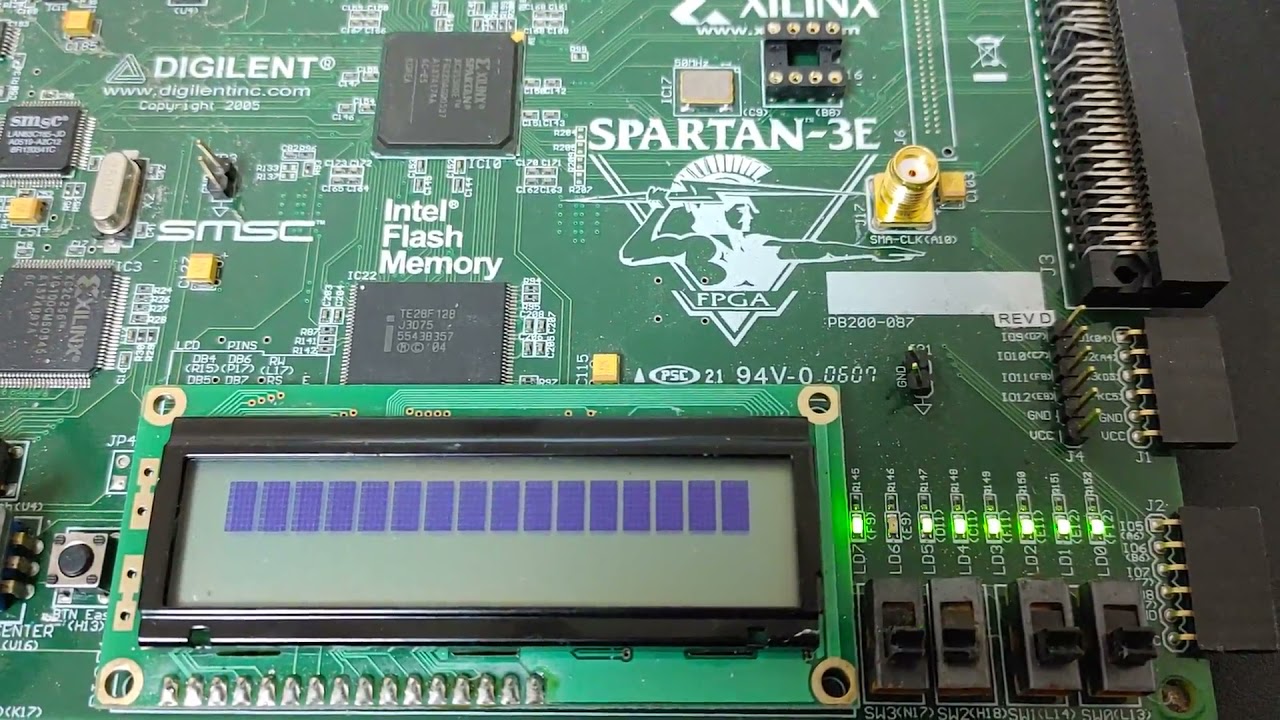 Spartan 3E Starter kit の Lチカ - YouTube