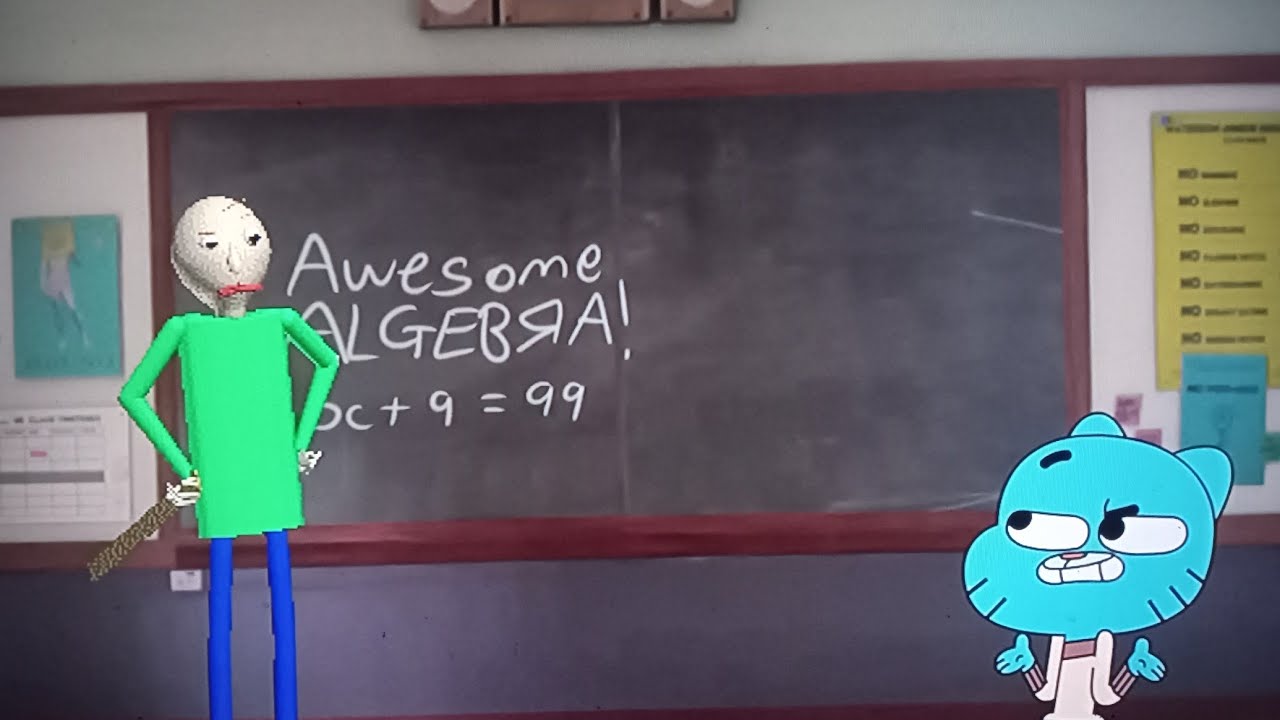 BALDI MEETS GUMBALL!? | Reaction To The Basics (fan made animation ...