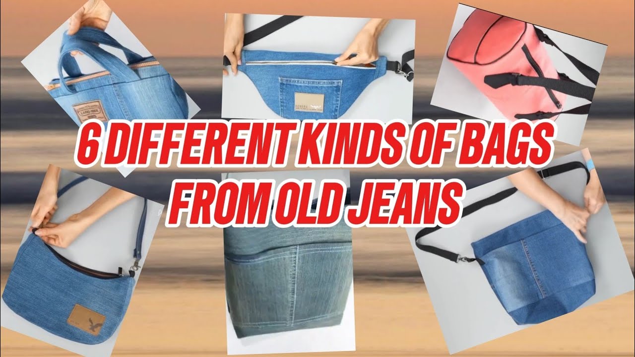 How to make different Kinds of Bags from Old Jeans??? - YouTube