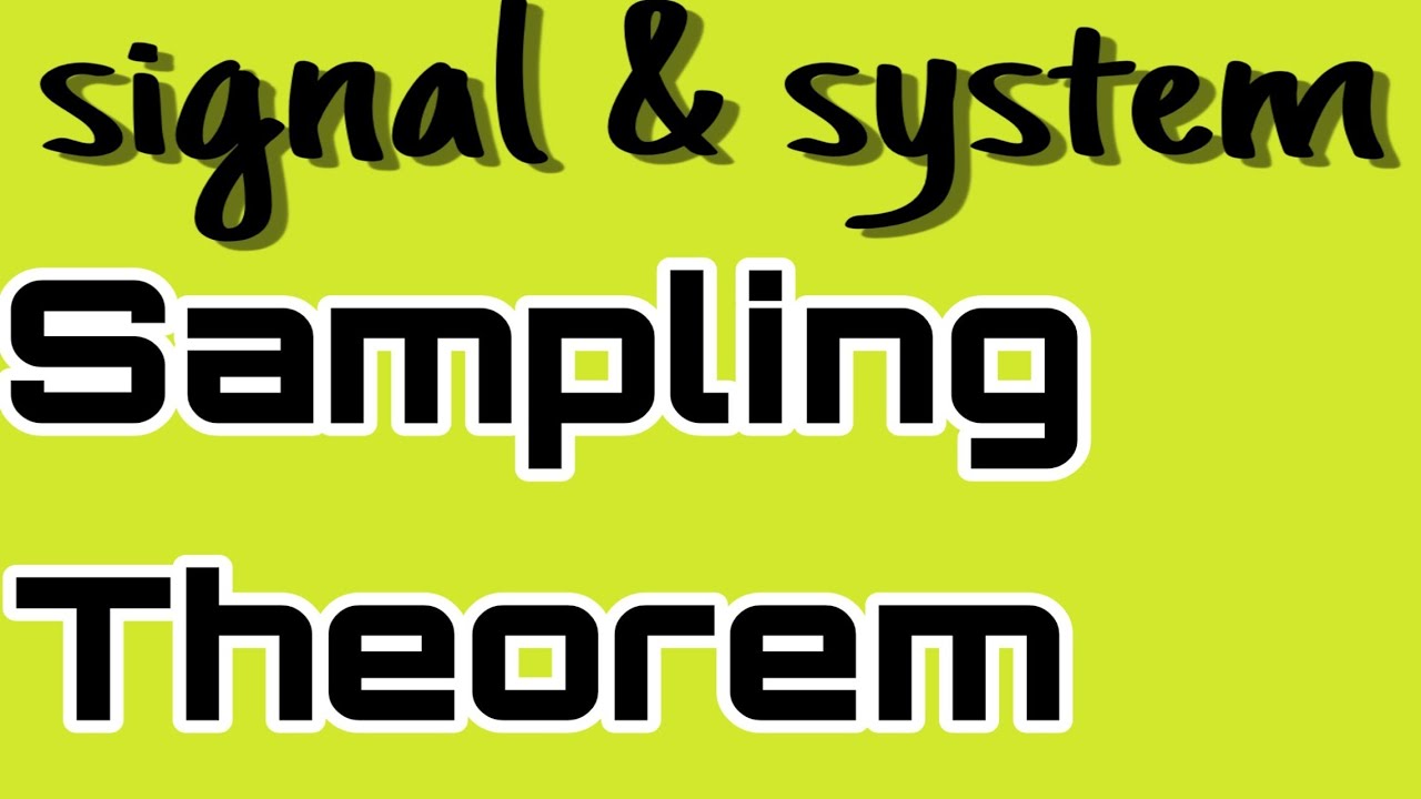 #Sampling Theorem. - YouTube