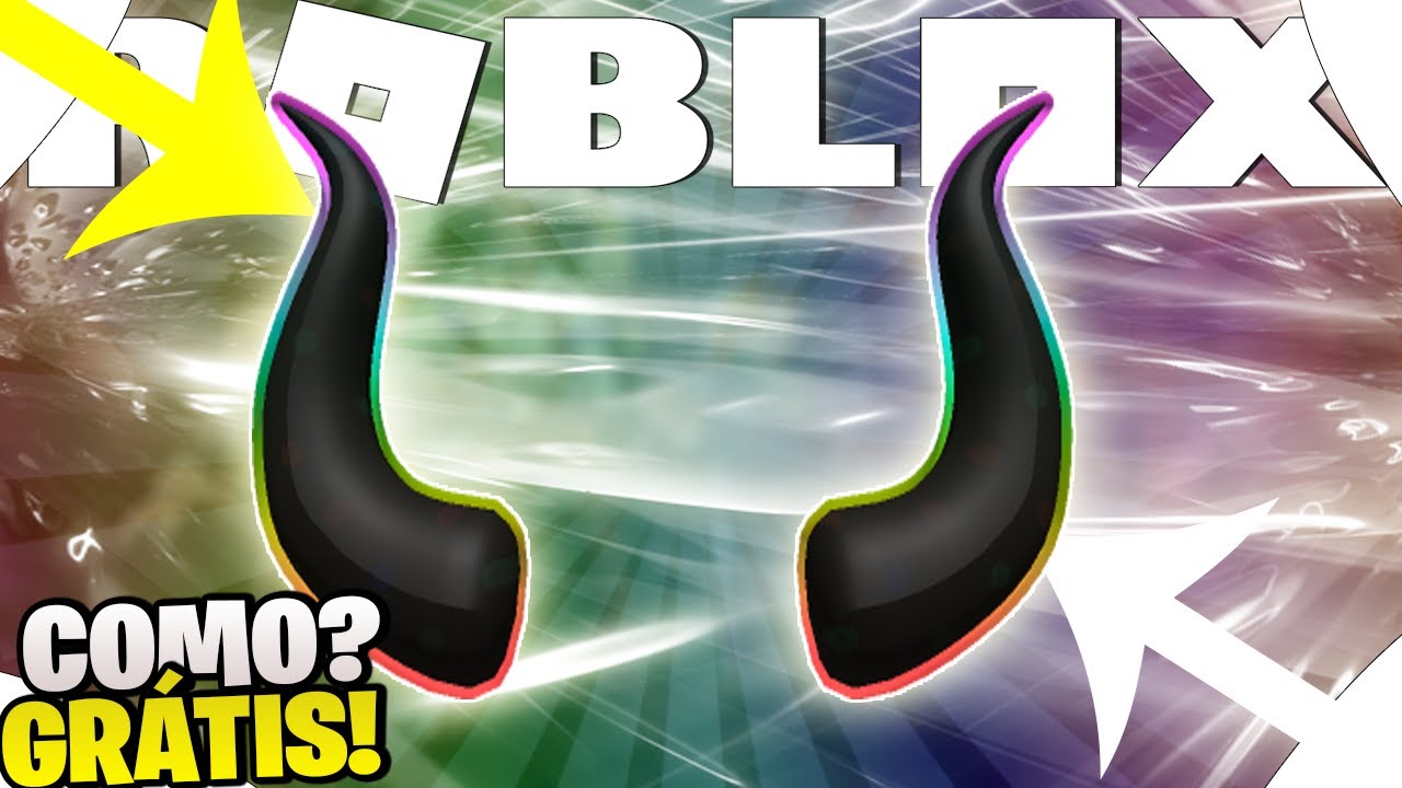 🚨GRÁTIS!🚨 COMO GANHAR O ITEM (Rainbow Horns) DE GRAÇA NO ROBLOX! - YouTube