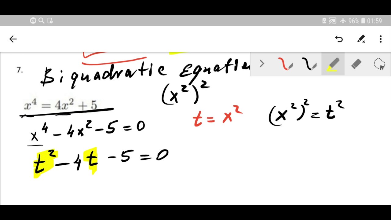 GCSE Maths | Quadratic equations with fractions | Biquadratic equations ...
