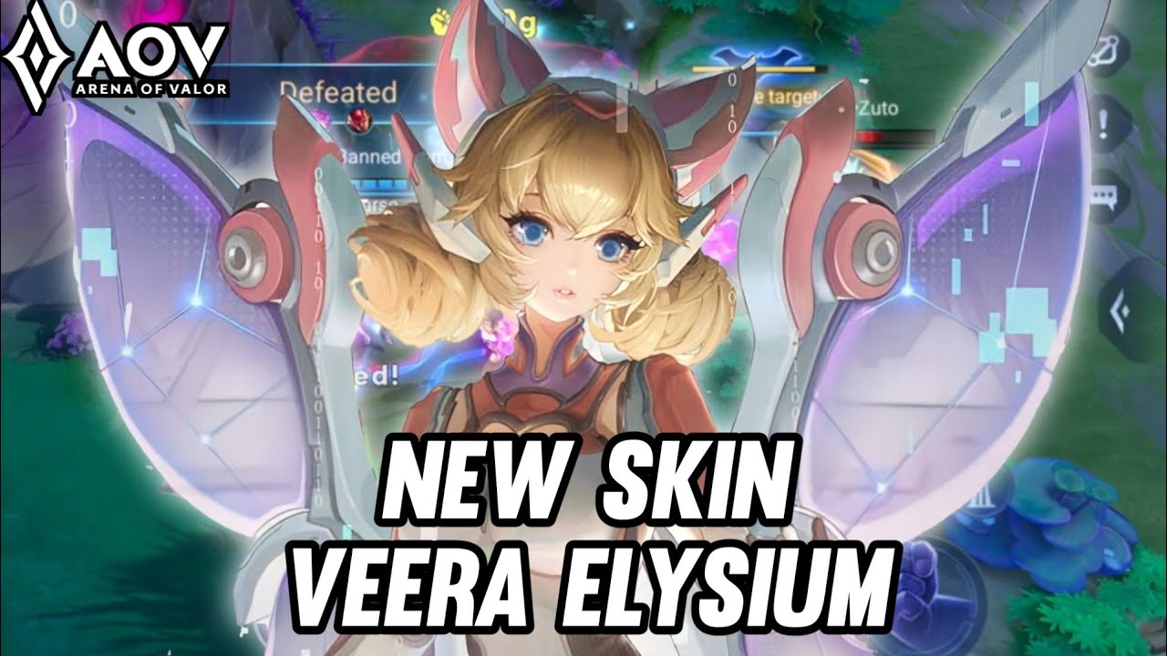 NEW SKIN VEERA ELYSIUM GAMEPLAY - ARENA OF VALOR - YouTube