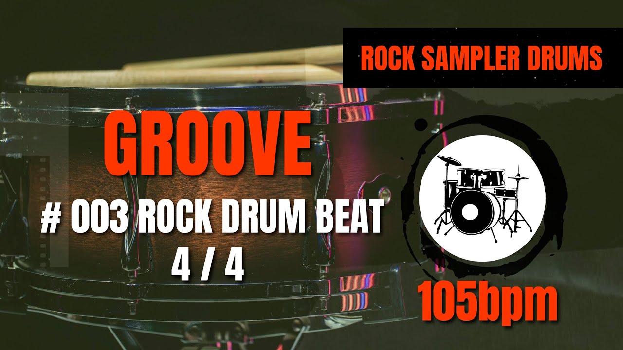 Rock Grooves 4/4 #003 - 105 BPM (DRUM TRACK)🥁 - YouTube
