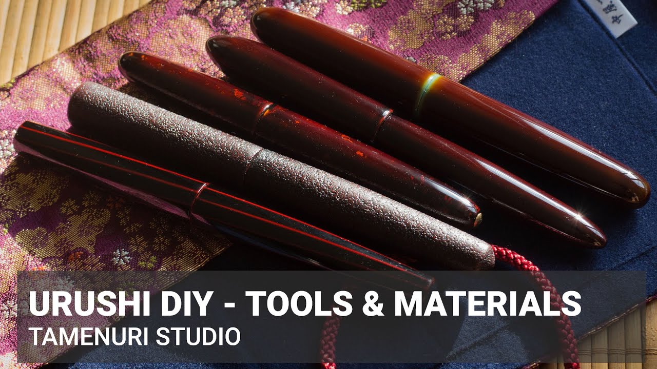 Urushi on fountain pens - basic tool and materials (Urushi DIY) - YouTube