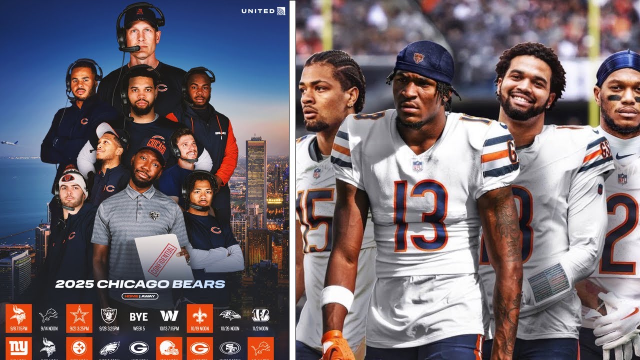 THE CHICAGO BEARS 2025 SCHEDULE! [REACTION] - YouTube