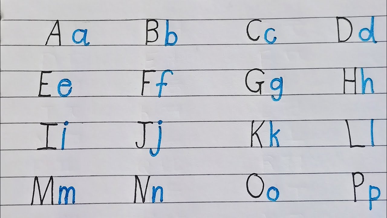 English writing Capital Letters A - Z || English Handwriting Capital ...