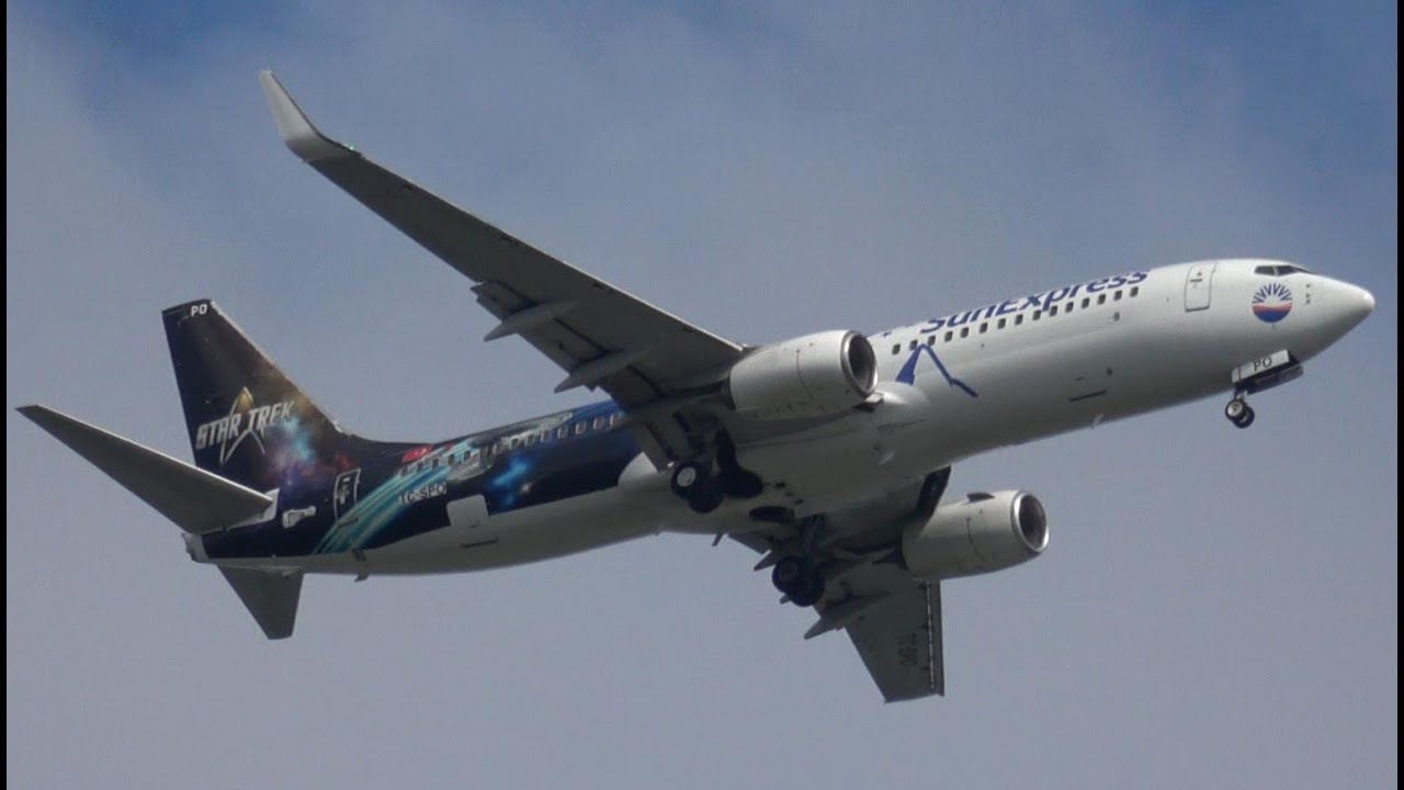 (4K) SunExpress (Paramount+ Star Trek Livery) B737-8MA TC-SPO Heading ...