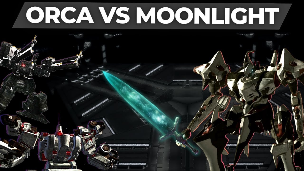 Destroying Orca's Main Forces with Armored Core's Moonlight Sword - YouTube