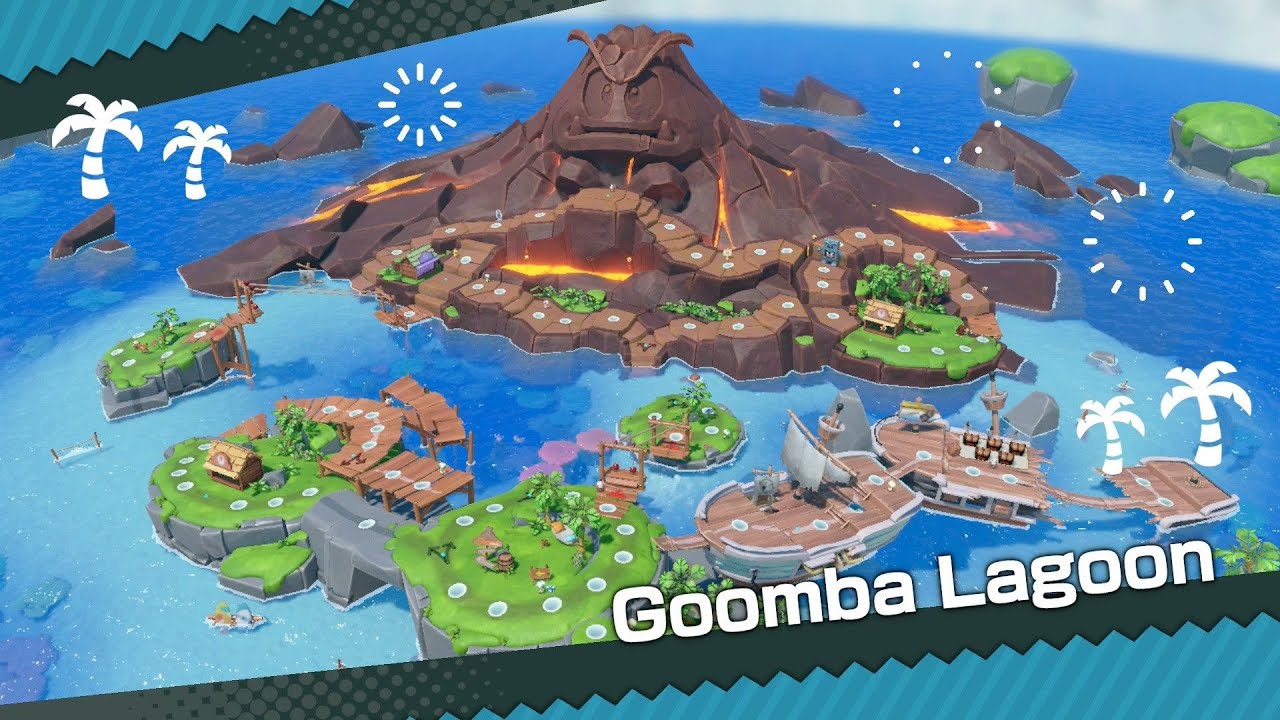 Super Mario Party Jamboree // Goomba Lagoon (All Mini Stars) - 100% ...