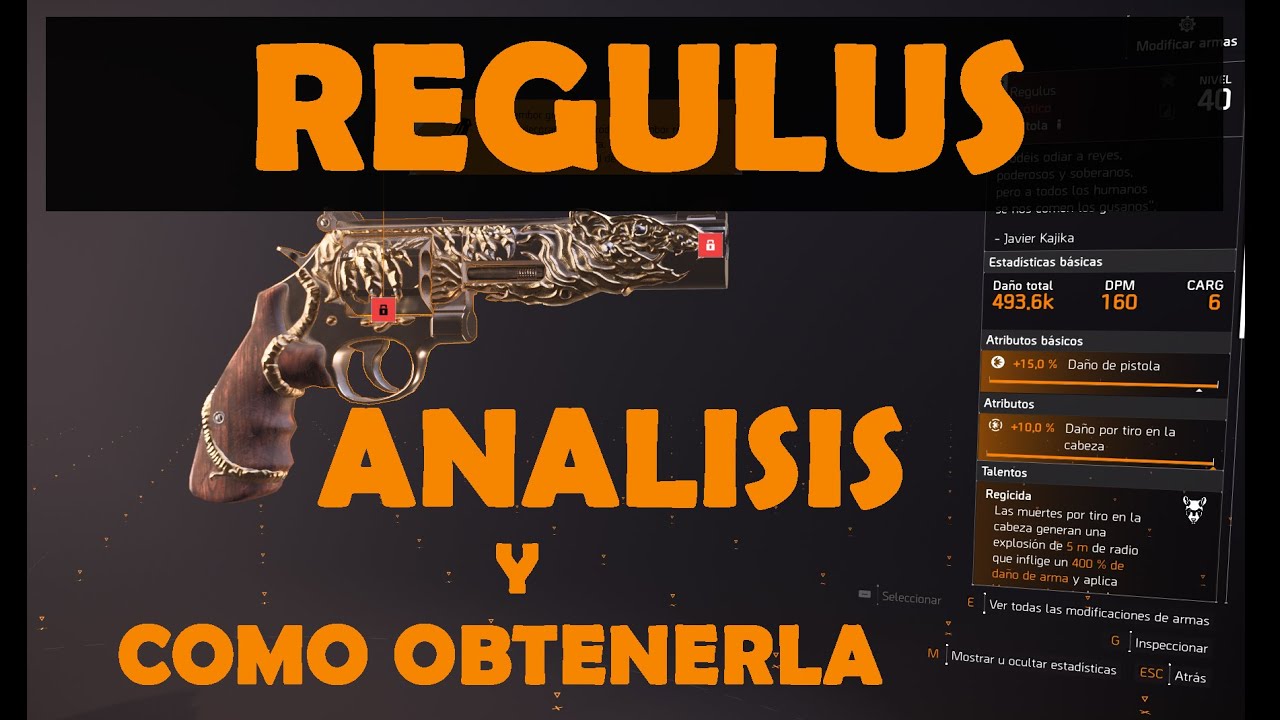 THE DIVISION 2. REGULUS, Analisis y como obtenerla - YouTube