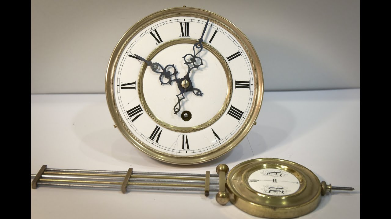 Vintage wall clock mechanism with pendulum Carl Werner made for Etzold ...
