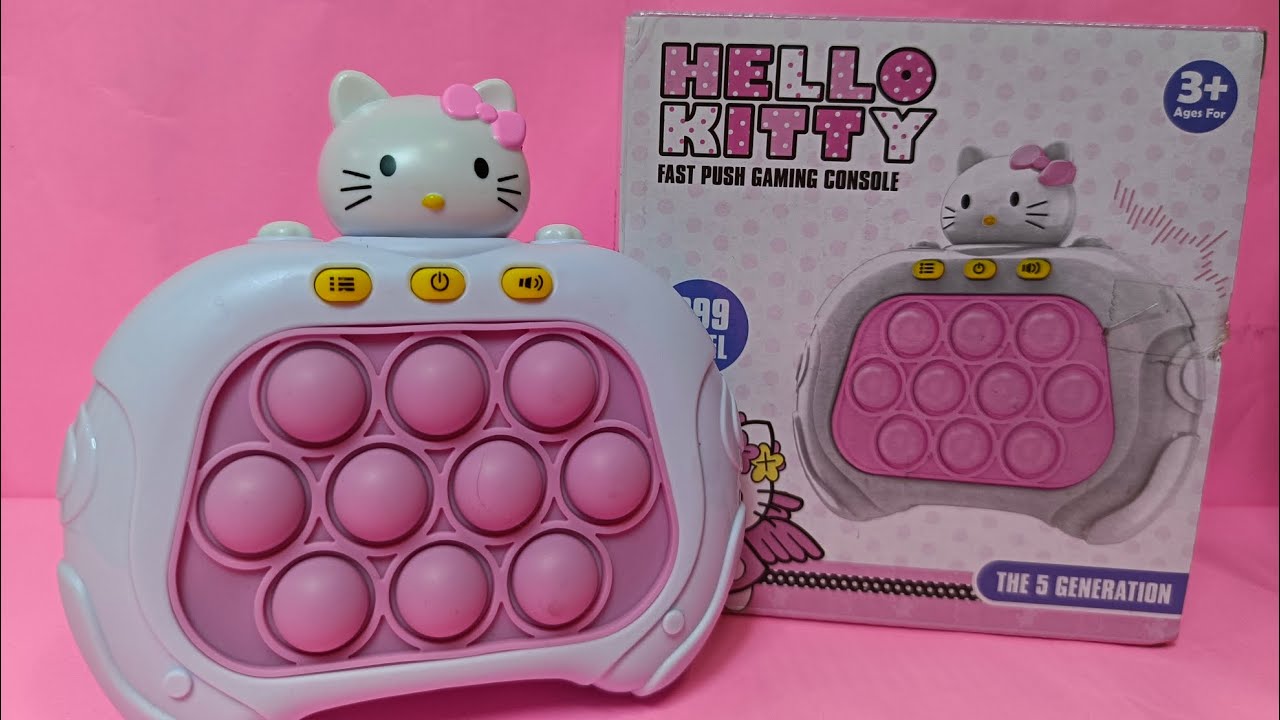 5 Minutes Unboxing Hello kitty Fast Push Gaming Console Very Satisfying ...