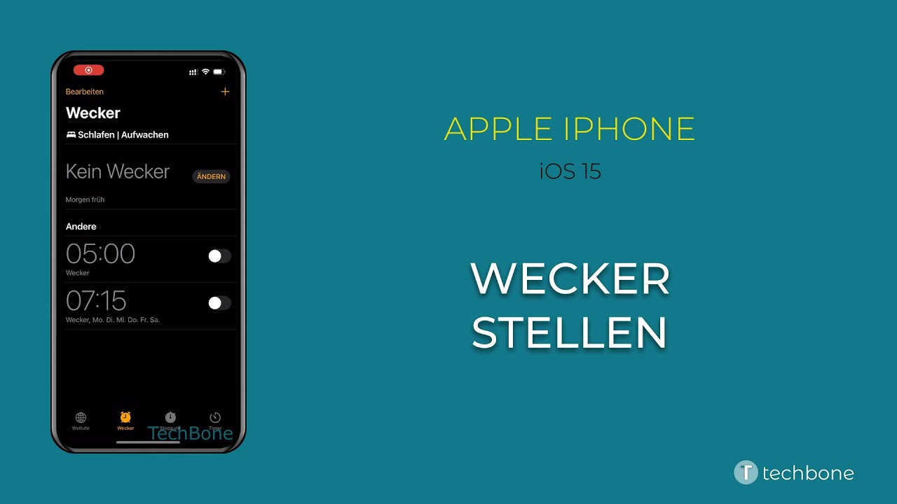 Wecker stellen - Apple iPhone [iOS 15] - YouTube