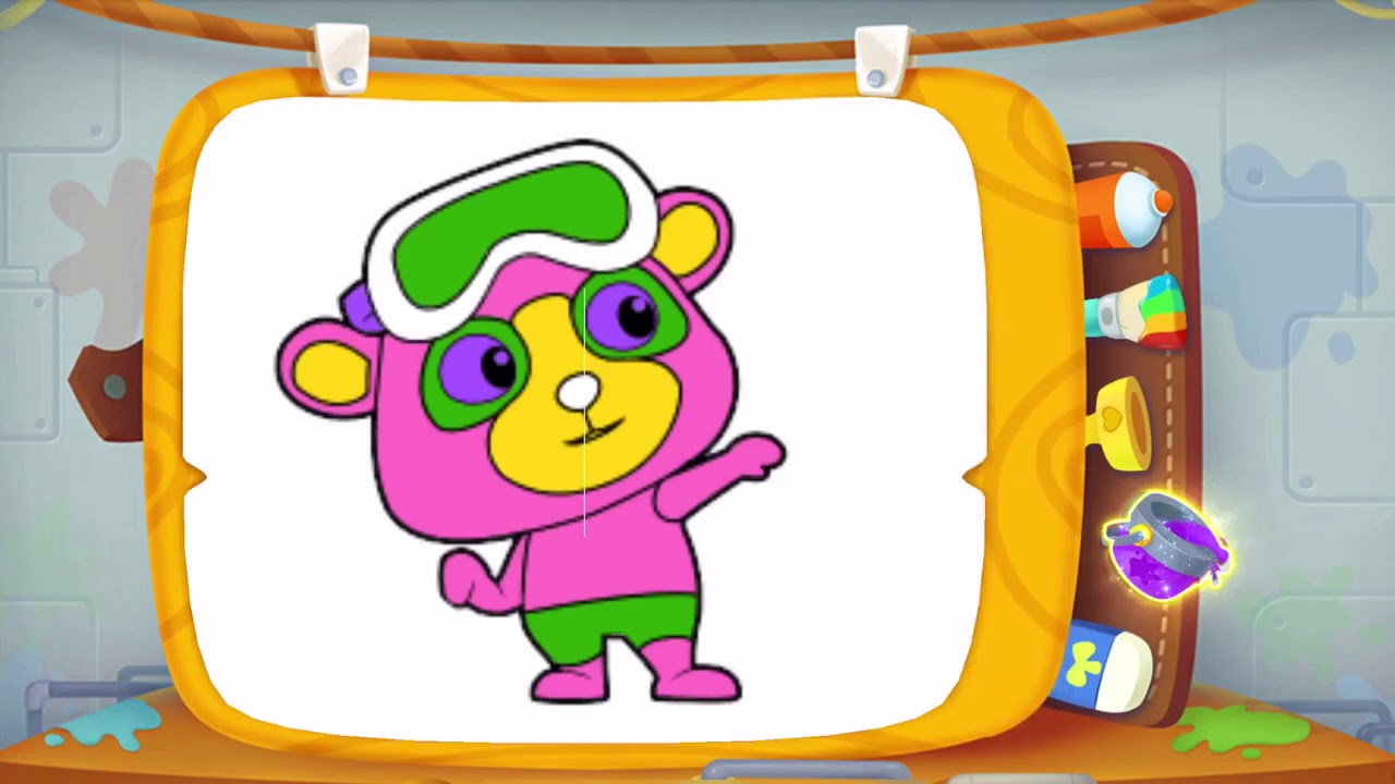 Drawing Board Baby Panda Cartoon Education Gameplay - YouTube