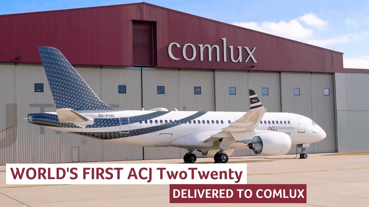 World's first ACJ TwoTwenty delivered to Comlux for cabin outfitting ...