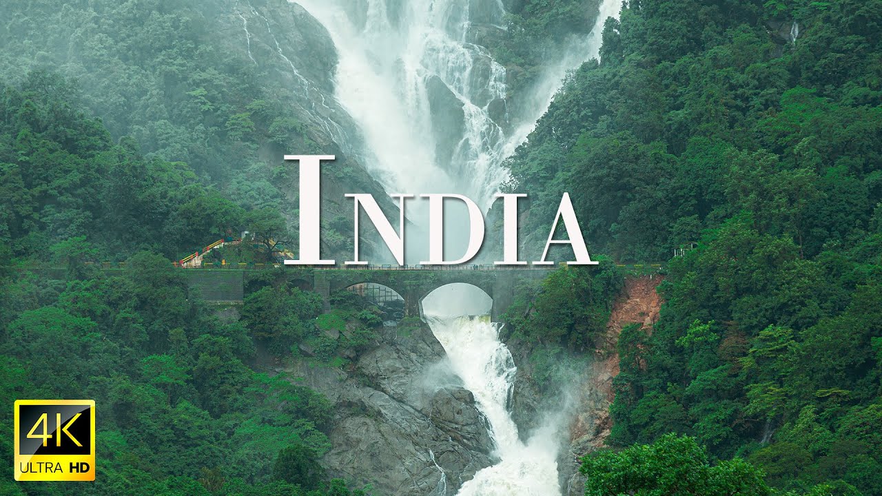 FLYING OVER INDIA (4K UHD) - Relaxing Music Along With Beautiful Nature ...