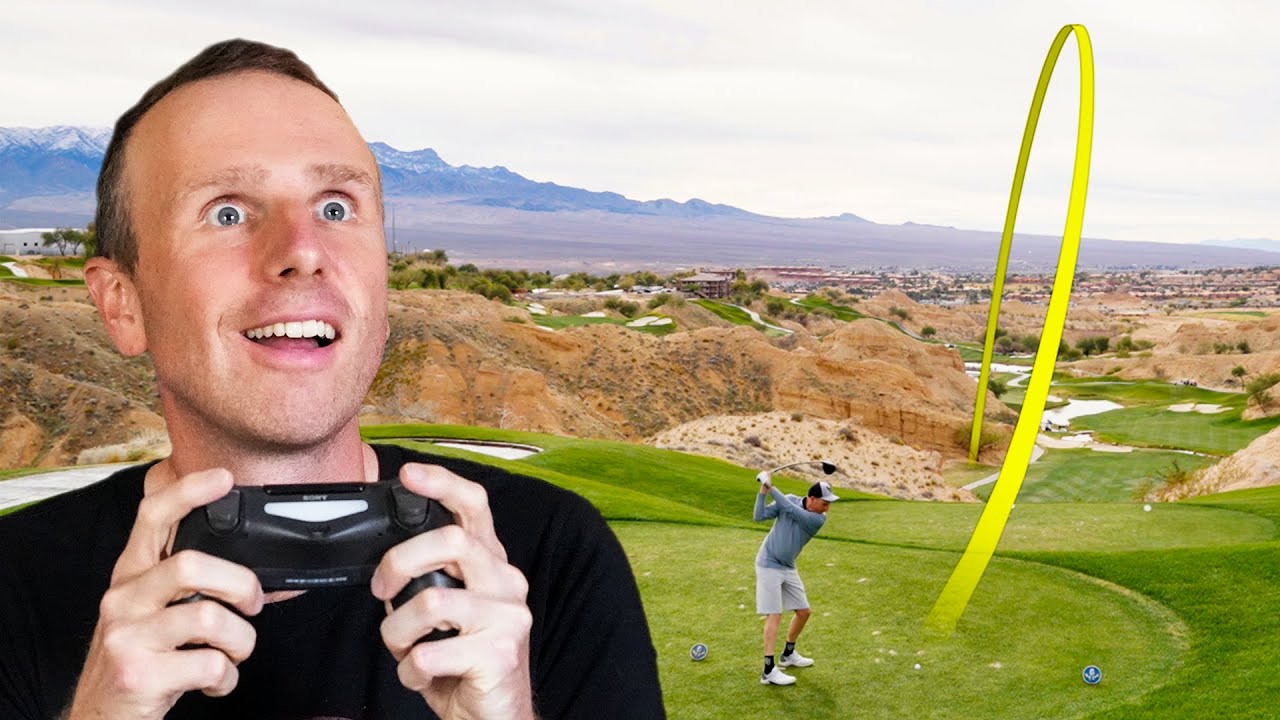 Playing A Video Game Golf Course In Real Life! - YouTube