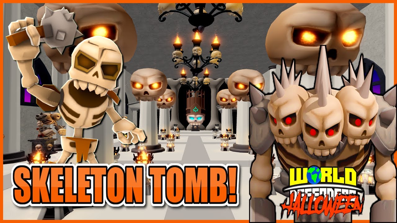 CAN I BEAT THE SKELETON TOMB!! WORLD DEFENDERS UPDATE!! - YouTube