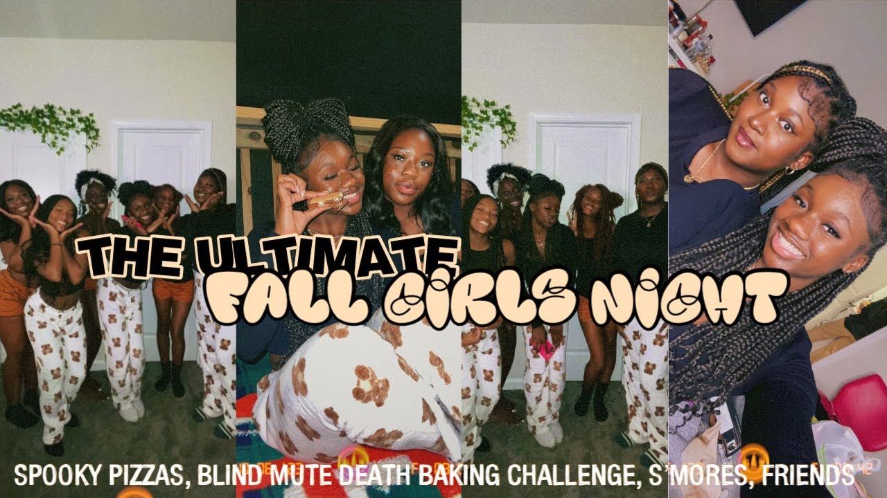 THE ULTIMATE FALL GIRLS NIGHT🍂|| spooky pizzas, blind mute deaf baking ...