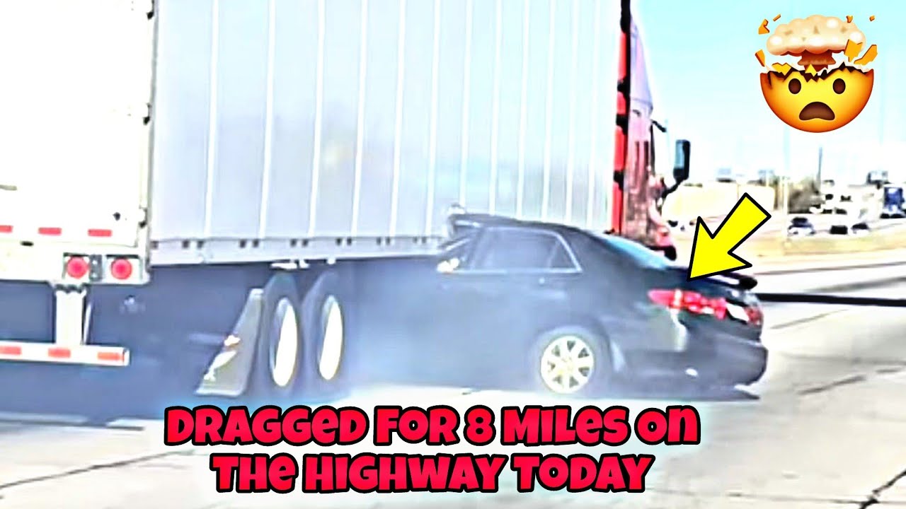 Truck Drivers Loses His CDL For Dragging A Car For 8 Miles Today 😵 ...