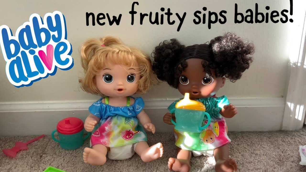 New Baby alive Fruity Sips babies review + first feeding - YouTube