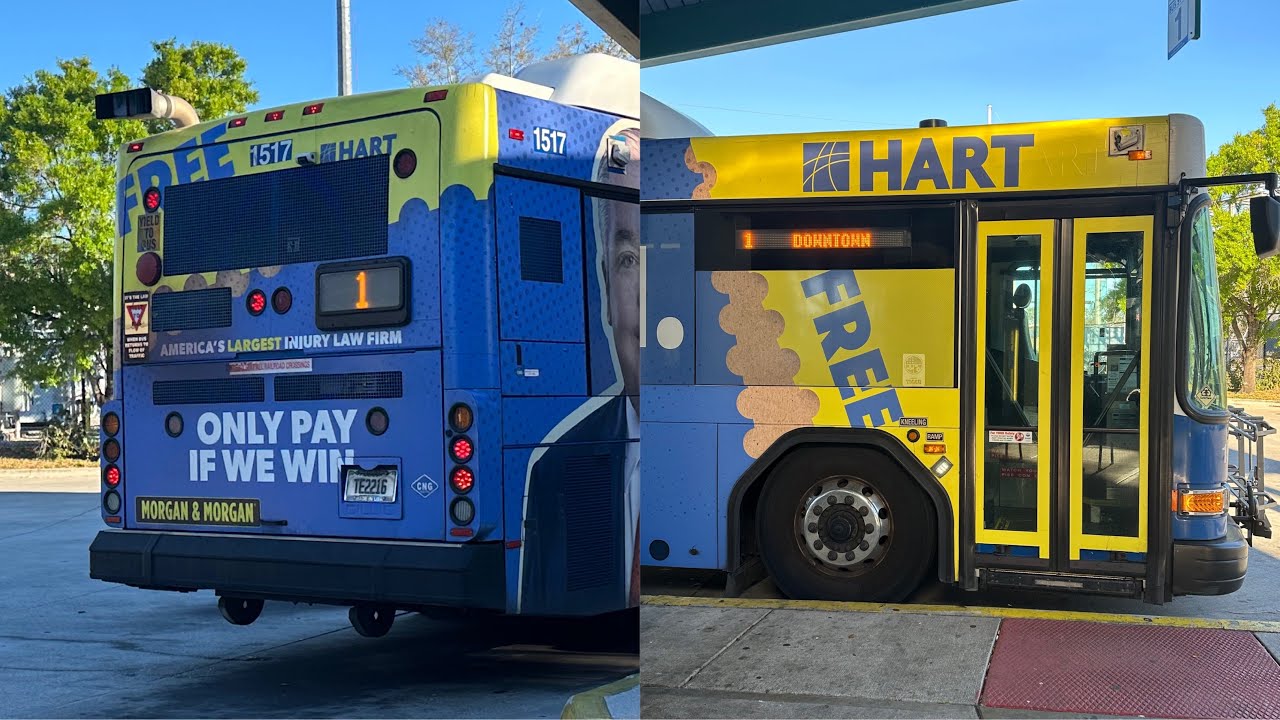 Hart bus #1517 on Route 1 arriving at University Area Transit Center ...