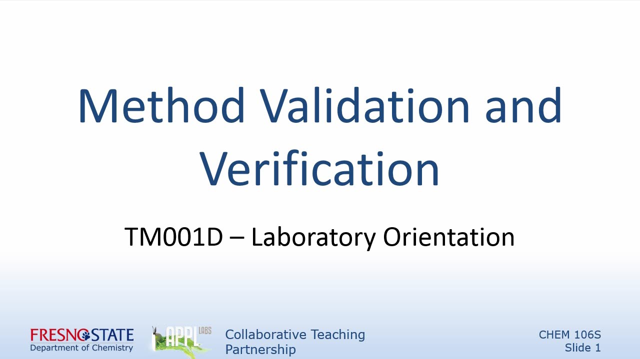 TM001D Method Validation And Verification YouTube TM001D Method Validation And Verification YouTube