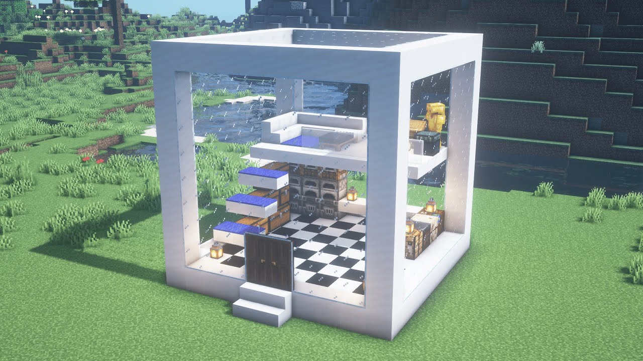Minecraft | How To Build a Modern Cube House - YouTube