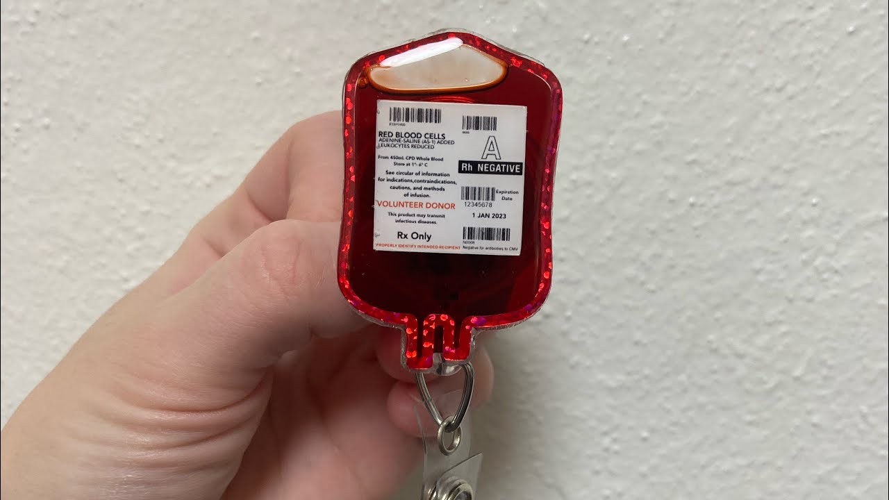 Tutorial on How To Make a Blood Bag Shaker Badge Reel - YouTube