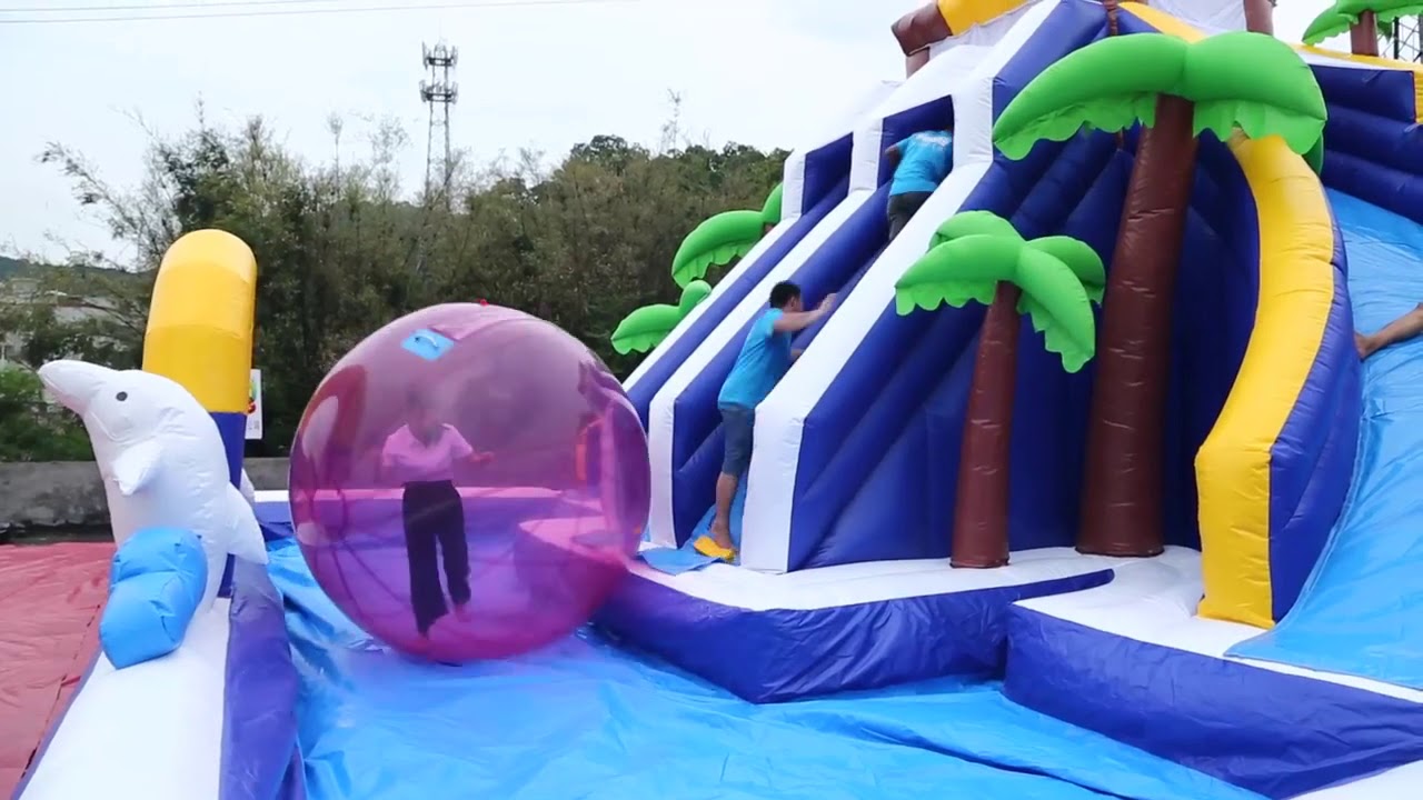 Giant Inflatable water park slide toboggan gonflable piscine gonflable ...