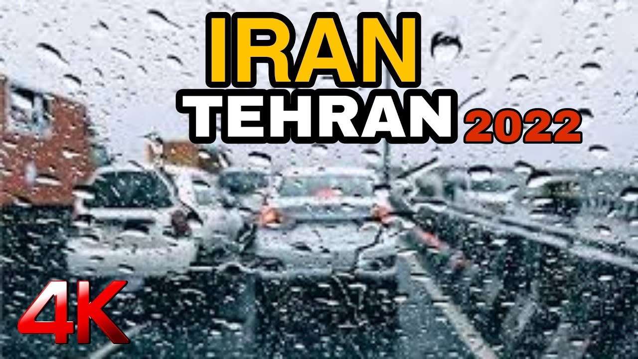 IRAN - Heavy rain in Tehran - Rah Ahan Sq to Moniriyeh Sq/Travel to ...