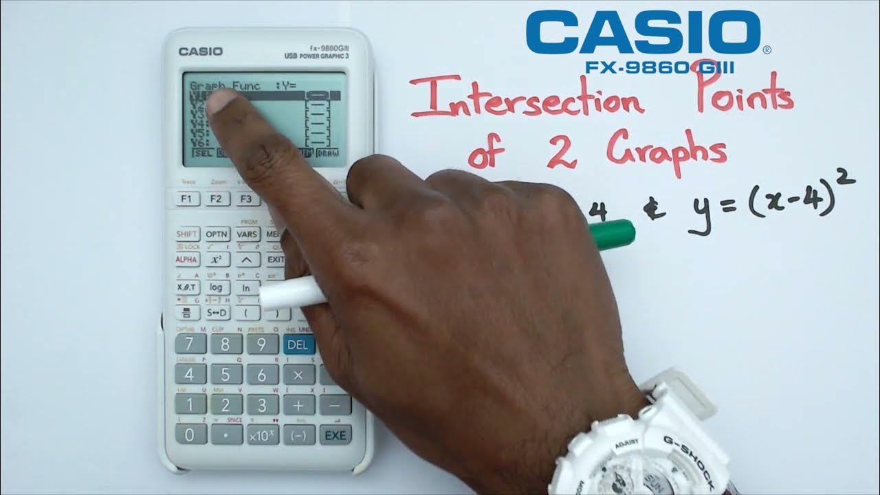 How to Find Intersection Points of Two Graphs on the Casio FX-9860 GIII Graphics Calculator ...