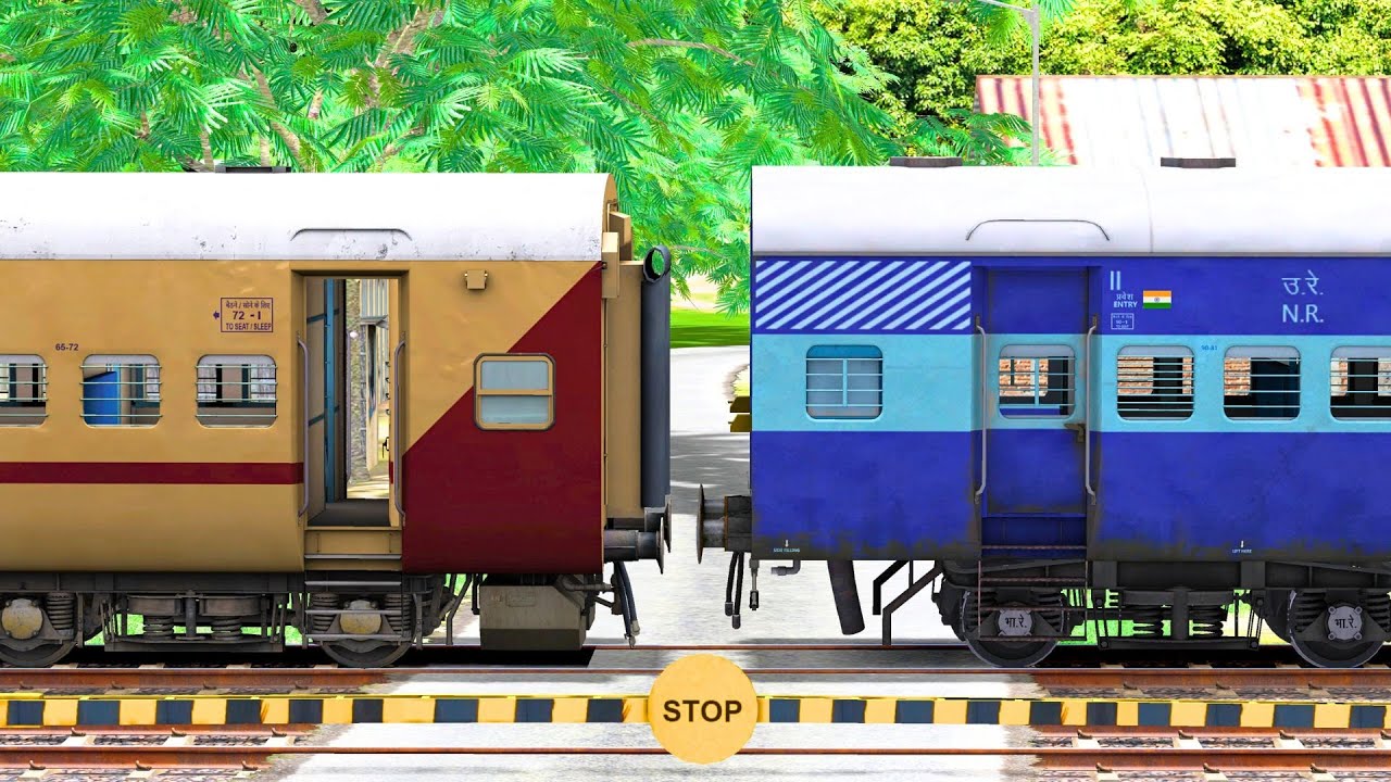 ICF UTKRISHT COUPLING ICF BLUE COACH | BUMPY RAILROAD | Train Simulator ...