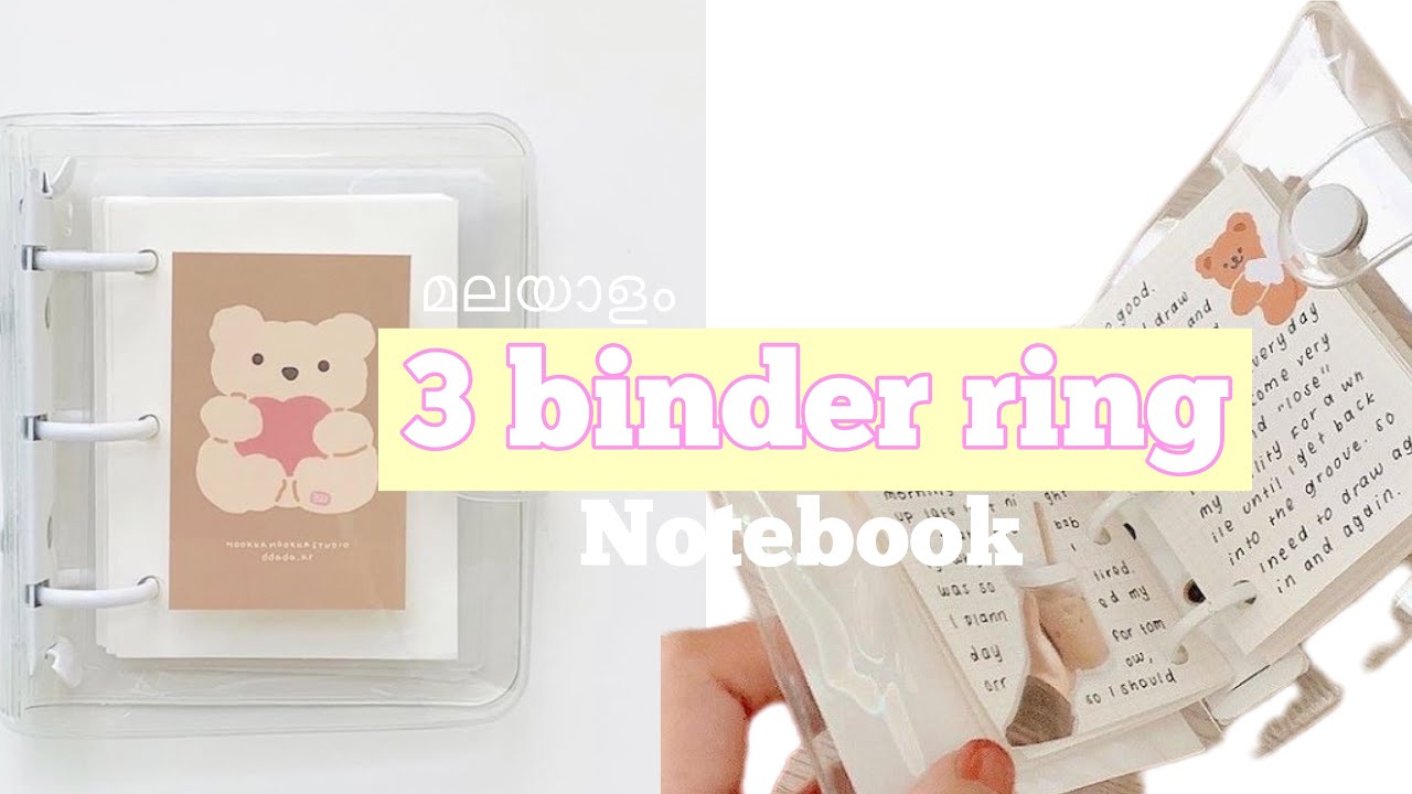 How to make 3 binder ring notebook ||kawaii ring album || diy ...