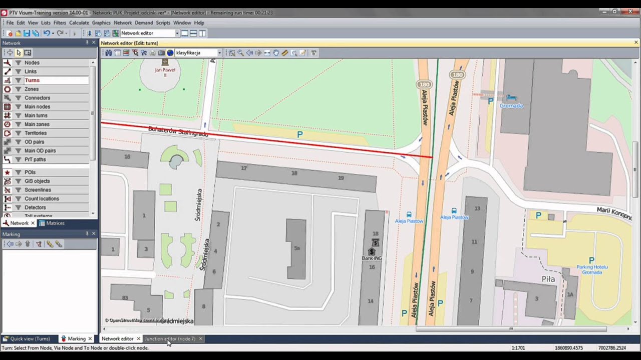 VISUM Tutorial | Part 4 | Turns - YouTube