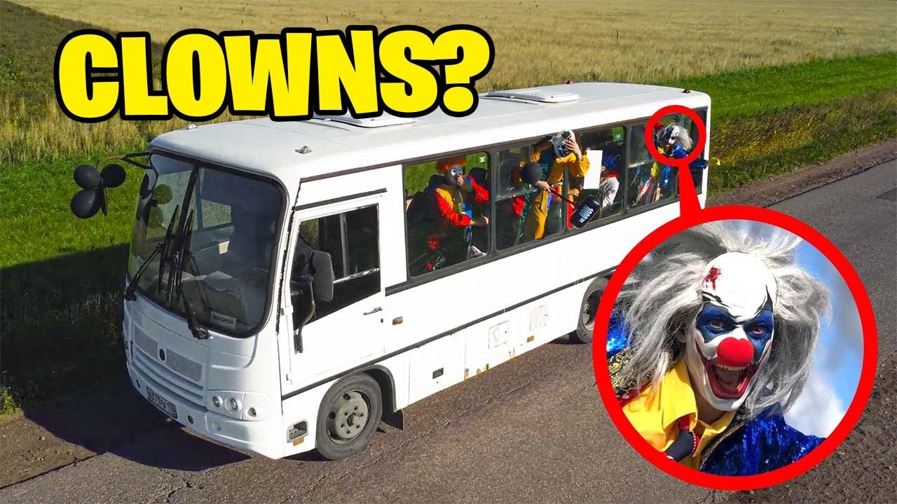 When you see this clown school bus filled with CLOWNS, do not pass it! Drive away FAST!! - YouTube