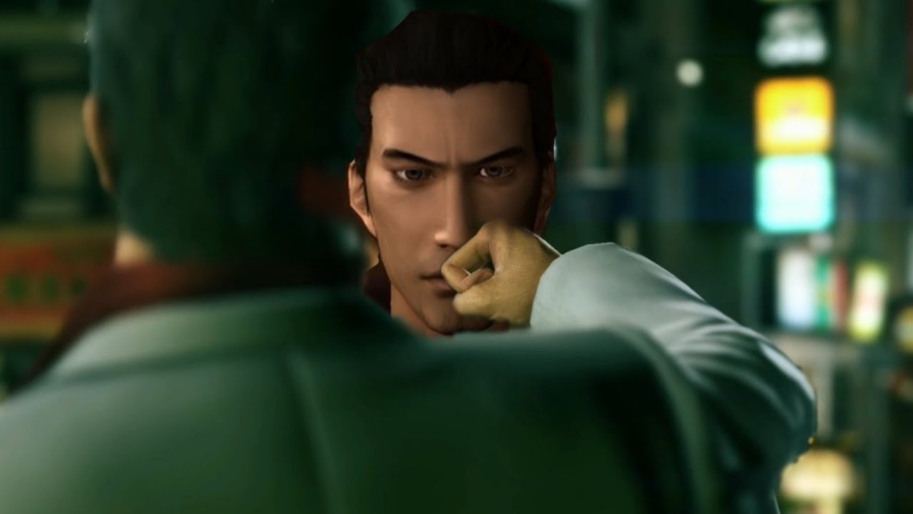 Fake Kiryu punches Kiryu but... - YouTube
