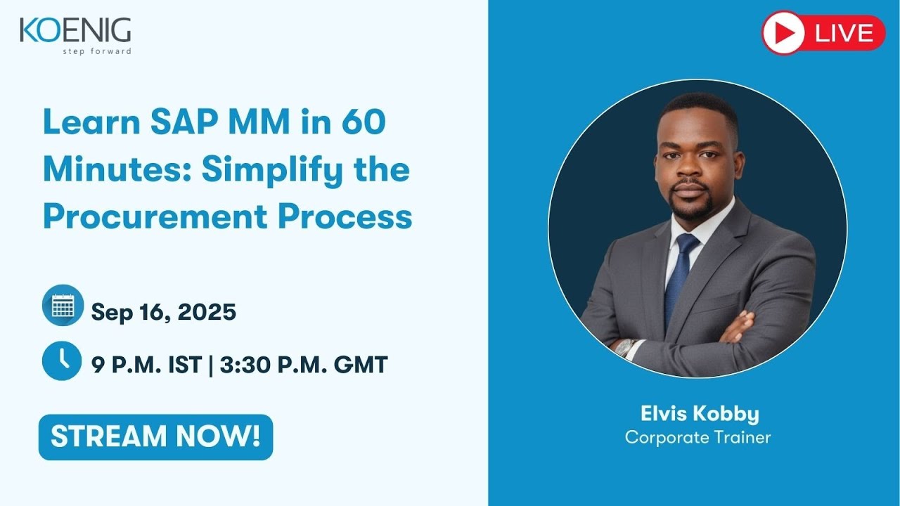 Learn SAP MM in 60 Minutes: Simplify the Procurement Process - YouTube