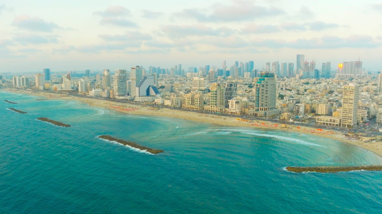 Bird's Eye View of Tel Aviv Coastline | Views From Israel - YouTube
