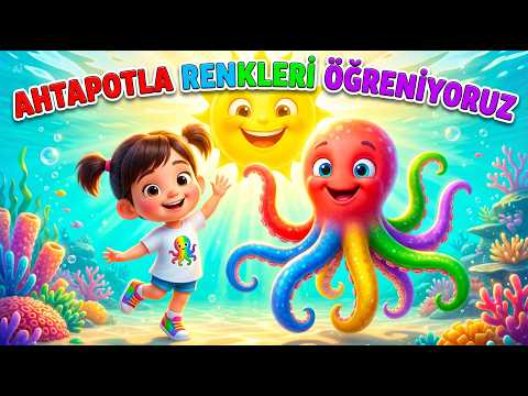 Renkli Ahtapot ile Renkleri Öğreniyoruz 🐙🌈 Eğitici Çocuk Şarkıları | Güneş ile Keşfet