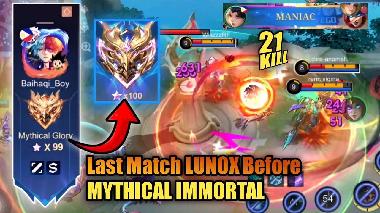 FINALLY! MY LUNOX IS BACK TO MYTHICAL IMMORTAL RANK 🔥 | LUNOX BEST ...