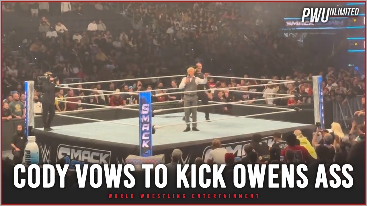 𝙒𝘼𝙏𝘾𝙃: Cody Rhodes Vows To Kick Kevin Owens' Ass After Smackdown - YouTube