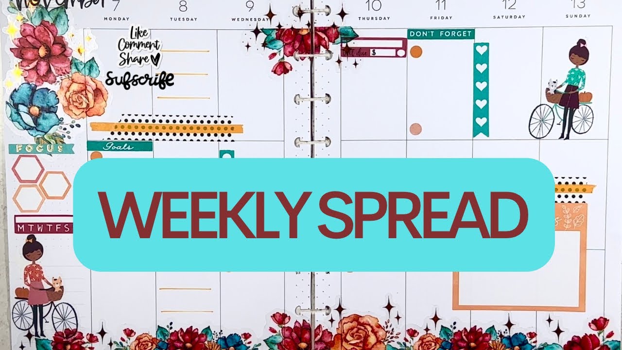 PLAN WITH ME WEEKLY SPREAD IN MY CLASSIC VERTICAL HAPPY PLANNER - YouTube