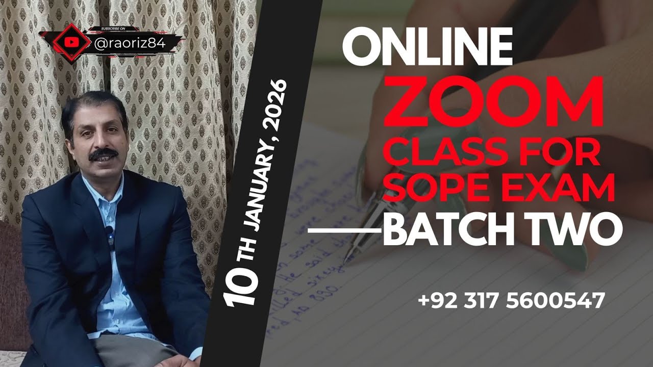 SOPE | Précis & Composition (Recorded Zoom Class) | SOPE Batch-II - YouTube