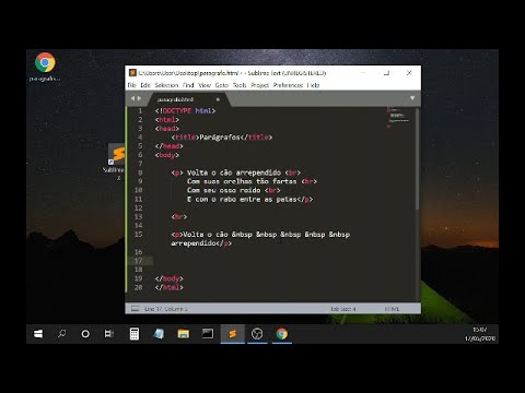 Parágrafo quebra de linha e espaço HTML 03 - YouTube